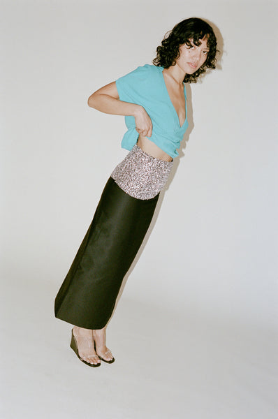 Michelle Del Rio Sofia Skirt in Black | NONNA